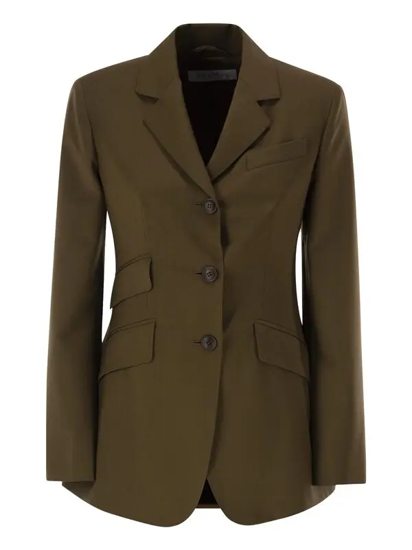 Max Mara Tailored Virgin Wool Blazer - Yellow