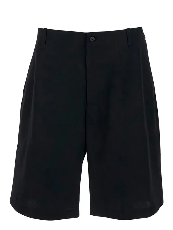 Jacquemus Le Short Camargue' Black Bermuda Shorts With Belt Loops And Wide Leg In Wool For - Multicolor