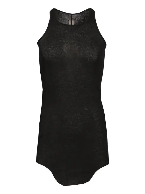 Rick Owens Ribbed Tank Top - Black