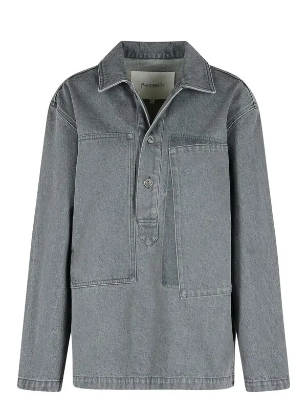 JW Anderson Rugby Denim Shirt - Gray