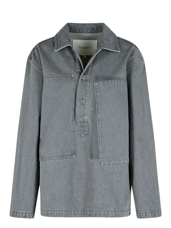 JW Anderson Rugby Denim Shirt - Gray
