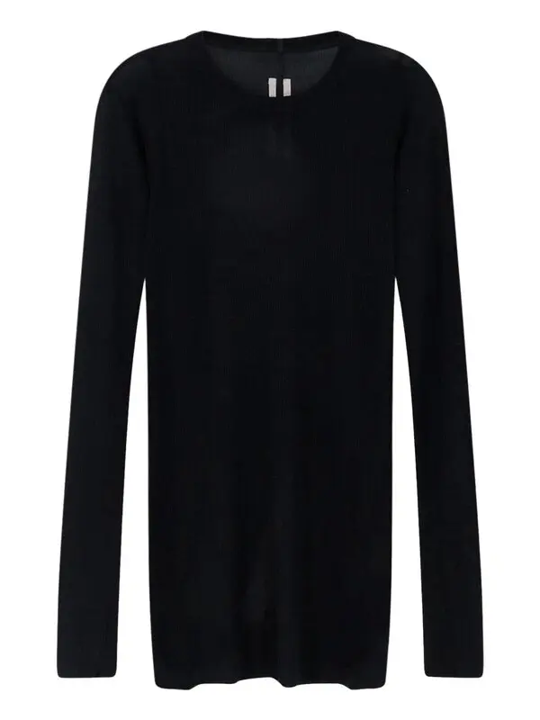 Rick Owens Viscose And Silk Blend T-shirt - Black