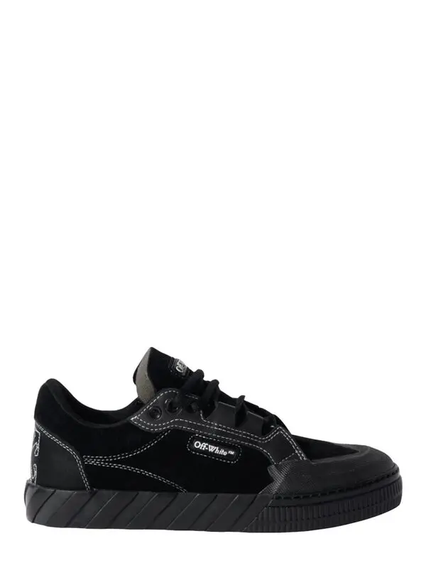 Off-White Vulcanized Leather Sneakers - Black