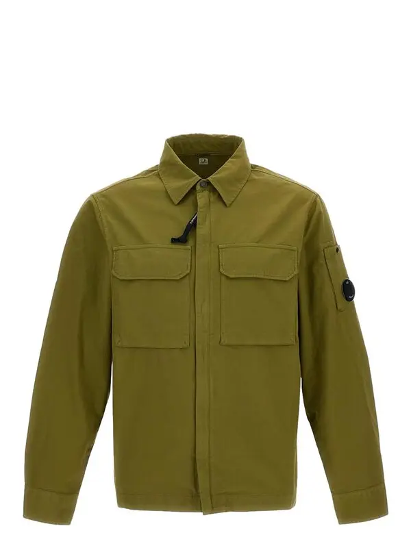 C.P. COMPANY Organic Gabardine Zip-up Overshirt - Multicolor