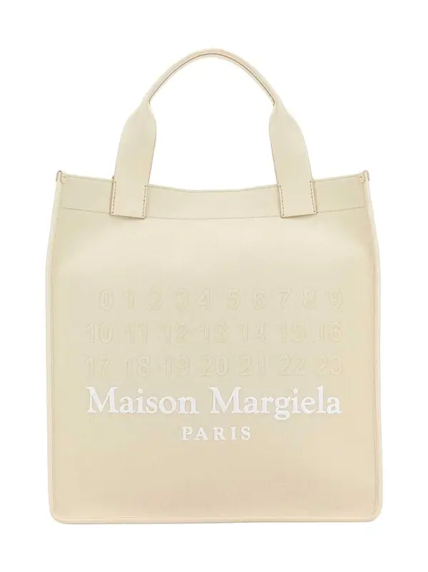 MAISON MARGIELA Ivory Canvas Shopping Bag - White