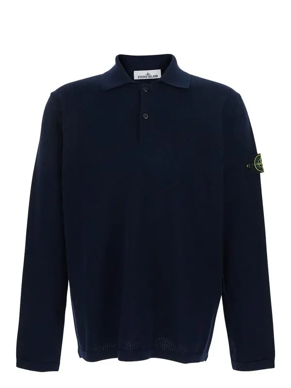 Stone Island Cotton Polo Collar Sweatshirt - Multicolor