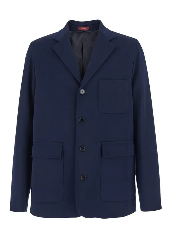 Gucci Cotton Notch Lapel Blazer - Multicolor
