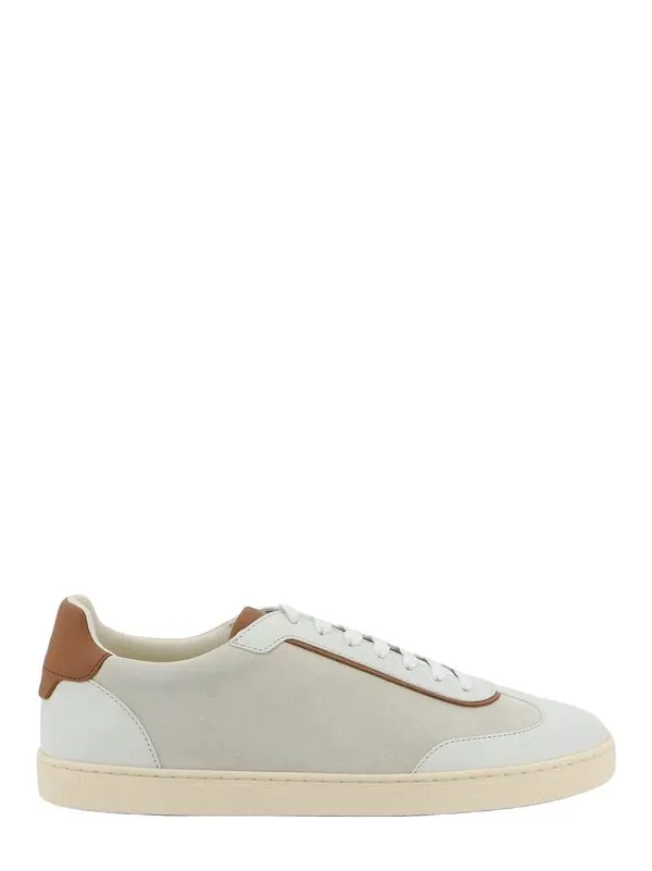 Brunello Cucinelli Low-top Suede And Leather Sneakers - Multicolor