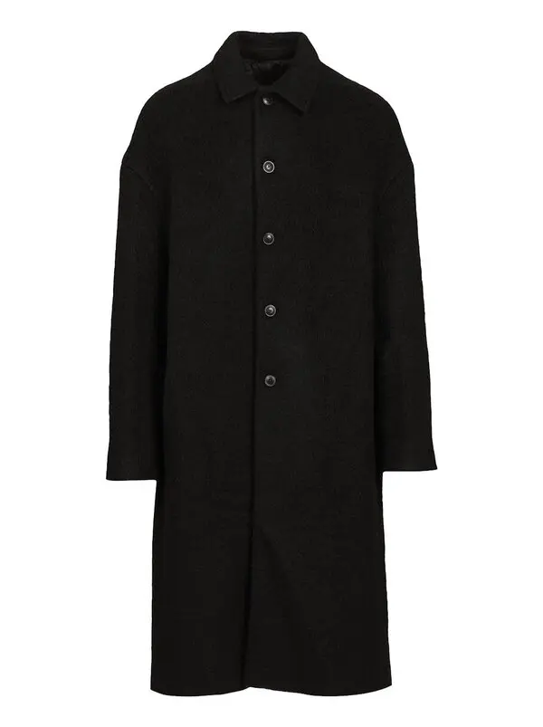 Rick Owens Brad Alpaca And Wool Blend Coat - Black