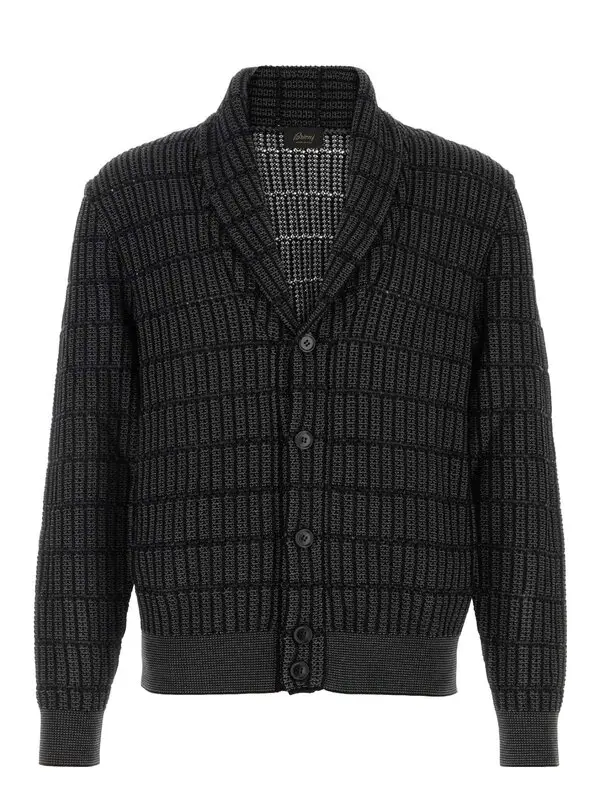 Brioni Embroidered Cotton And Linen Cardigan - Multicolor