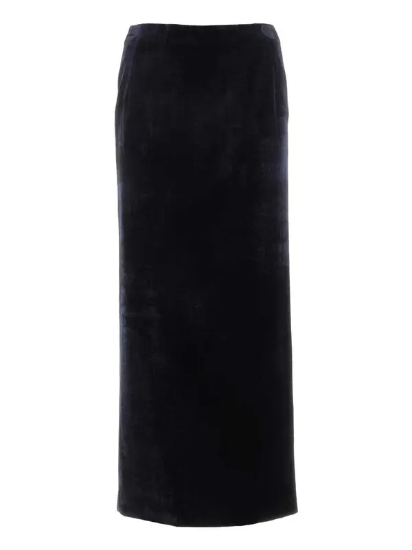 Fendi Midnight Velvet Skirt - Blue