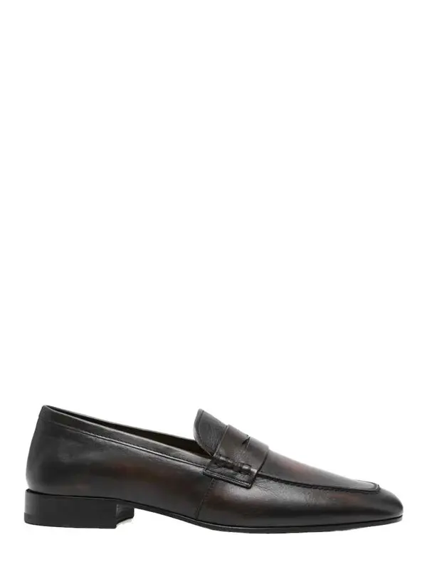 Dries Van Noten Leather Loafers - Brown