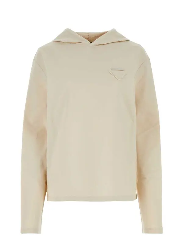 Prada Cotton Hoodie - Cream