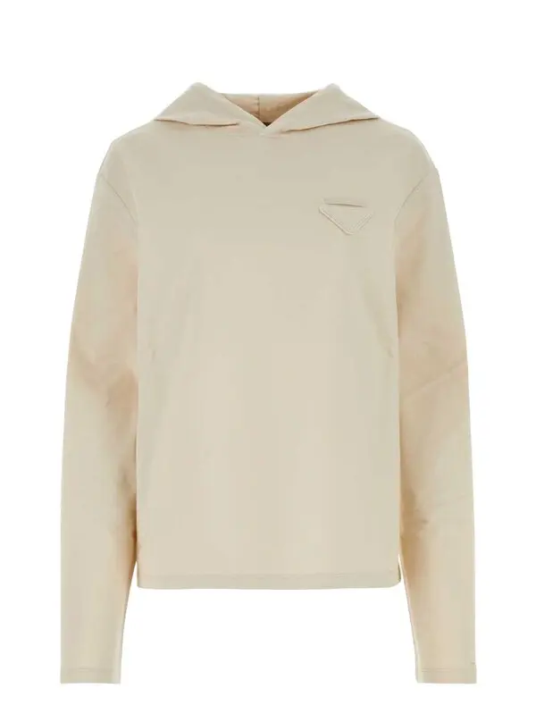 Prada Cotton Hoodie - Cream
