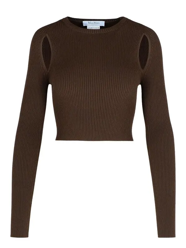 Max Mara Ala Viscose Blend Sweater - Brown