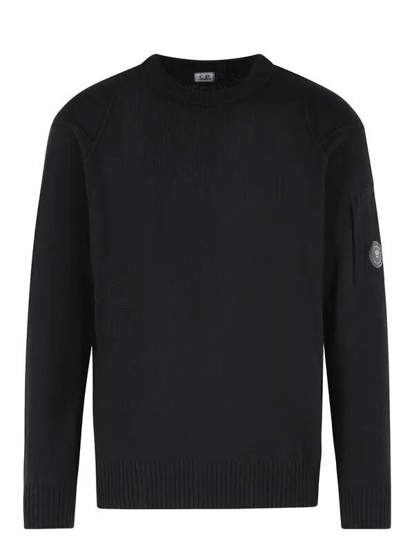C.P. COMPANY Wool Blend Sweater - Black