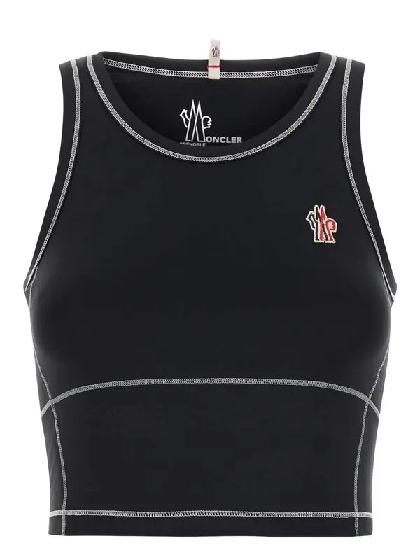 Moncler Stretch Nylon Top - Black