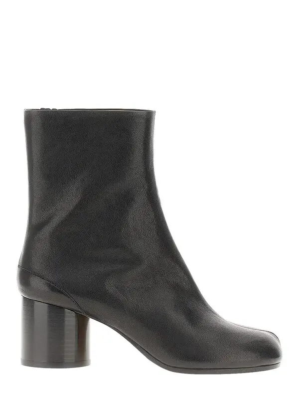 MAISON MARGIELA Tabi Leather Ankle Boots - Black