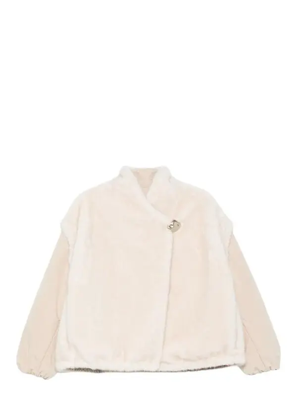 Moncler Faux Fur & Shearling Jacket - Cream
