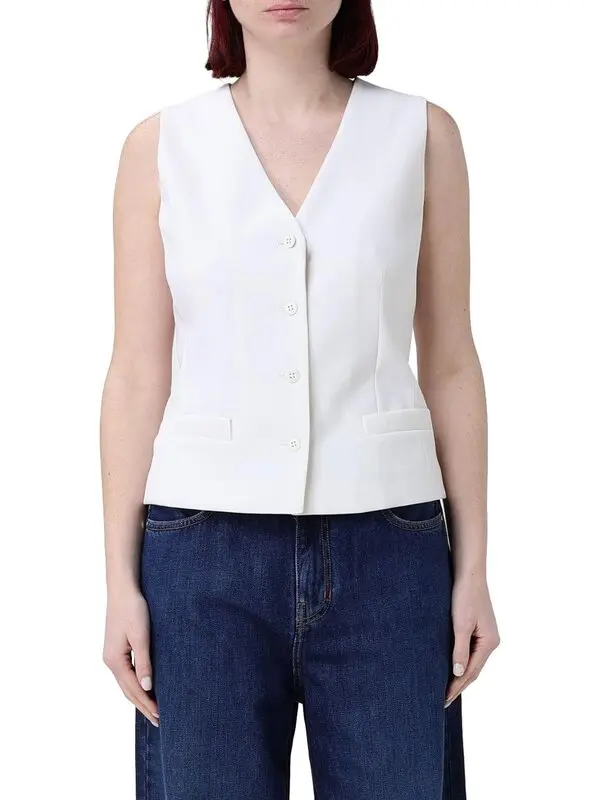 Max Mara Single-breasted Vest - White