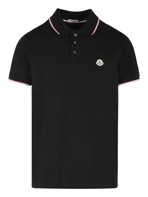 Moncler Cotton Polo Shirt - Black