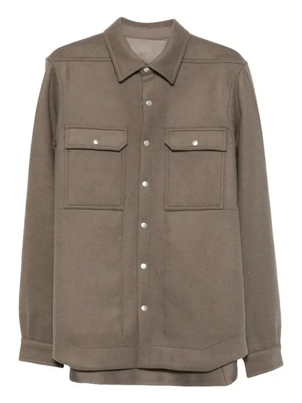 Rick Owens Grey Jackets Shirt Jackets - Gray