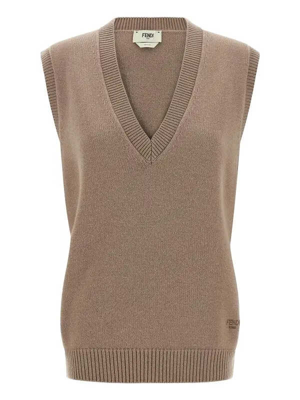 Fendi Cashmere Vest - Cream