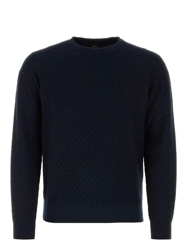 Brioni Midnight Cotton Sweater - Blue