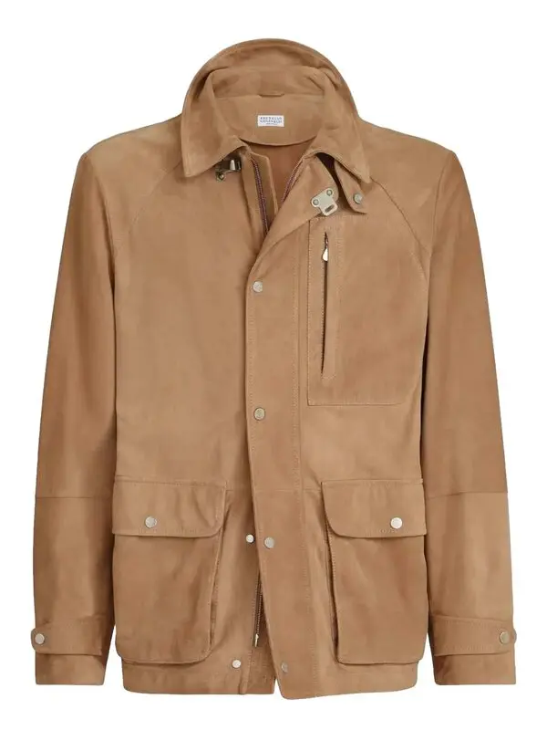 Brunello Cucinelli Suede Jacket - Brown