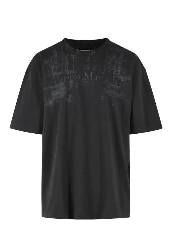 MAISON MARGIELA Over' Grey Cotton T-shirt - Gray