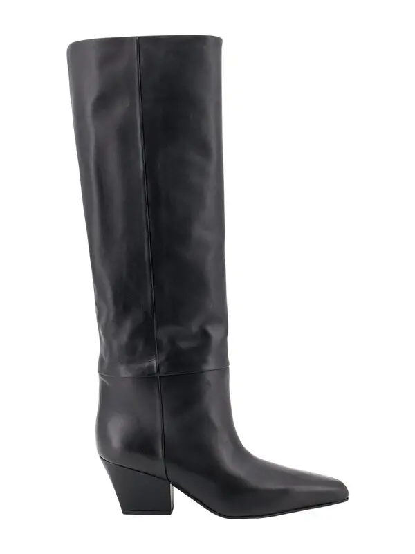 Paris Texas Jane Leather Boots - Black