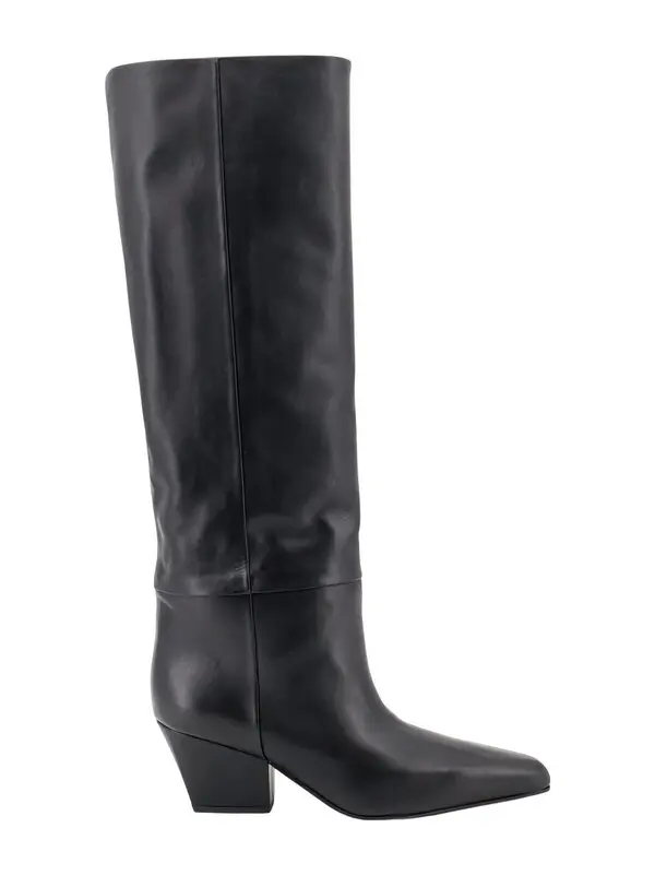 Paris Texas Jane Leather Boots - Black