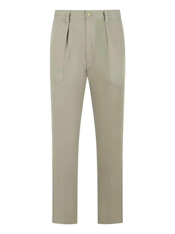 Eleventy Cotton Straight Leg Pants - Gray