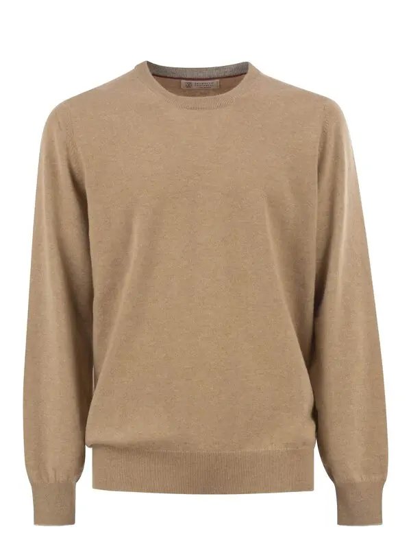 Brunello Cucinelli Pure Cashmere Crew-neck Sweater - Brown