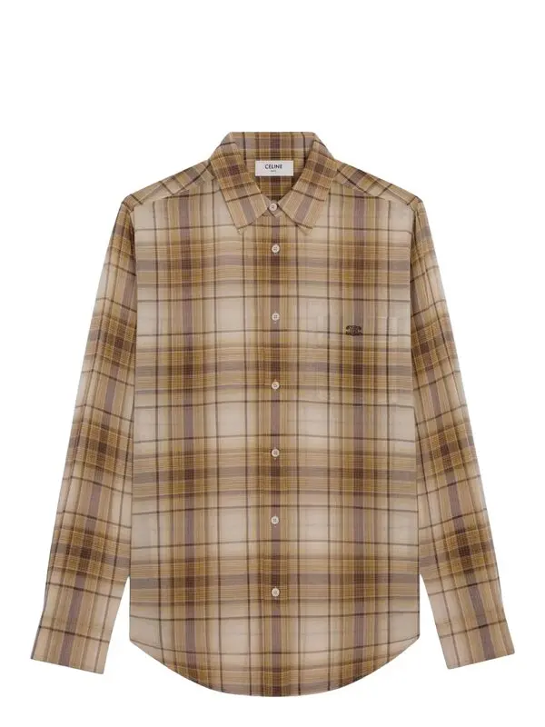 Celine Checked Cotton Shirt - Multicolor