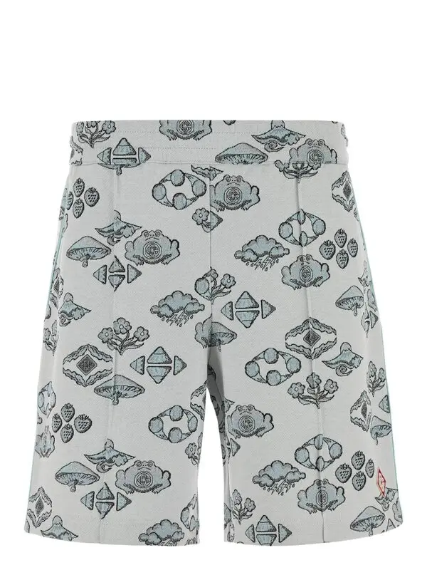Casablanca Embroidered Stretch Jacquard Bermuda Shorts - Multicolor