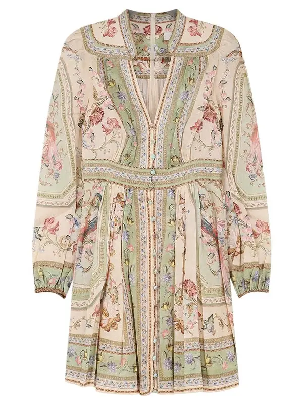 Zimmermann Roselight Tapestry Linen Dress - Multicolor