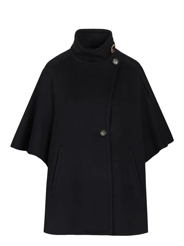 Max Mara Oversized Cashmere Cape - Blue