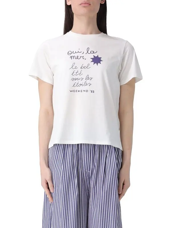 Max Mara Printed Cotton T-shirt - Cream