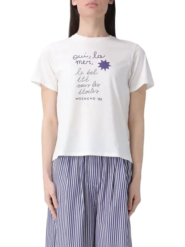 Max Mara Printed Cotton T-shirt - Cream