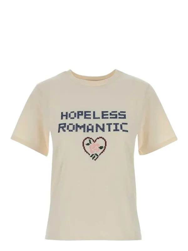 Max Mara Printed Cotton T-shirt - Cream
