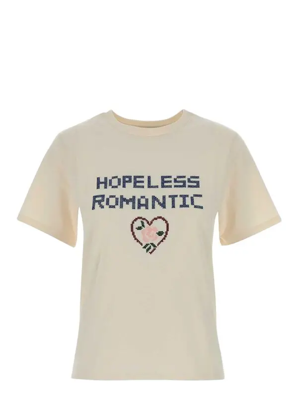 Max Mara Printed Cotton T-shirt - Cream