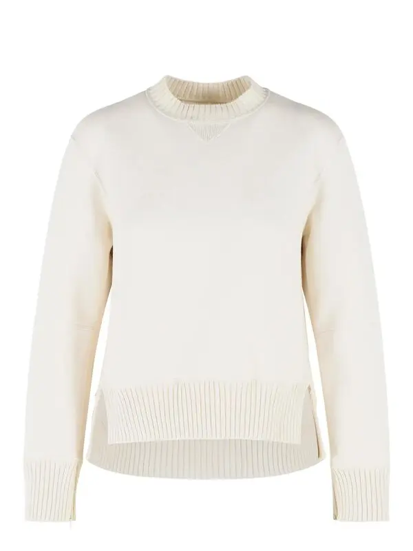 Sacai Cotton Blend Sweater - White