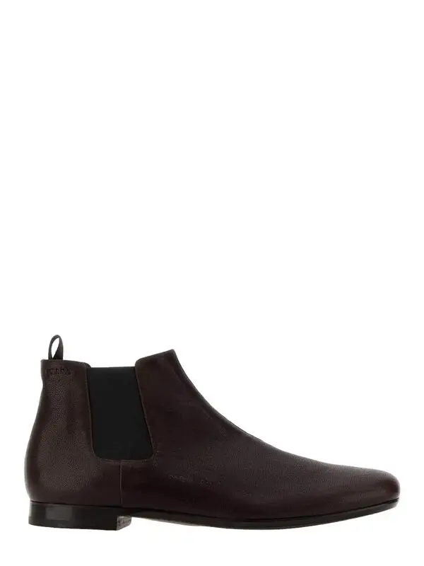 Prada Leather Chelsea Boots - Brown