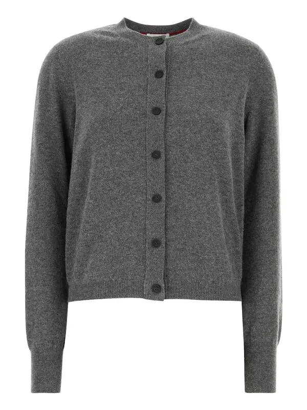 FERRAGAMO Cashmere Blend Cardigan - Gray