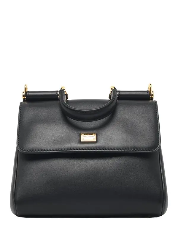 Dolce & Gabbana Small My Sicily Leather Bag - Black
