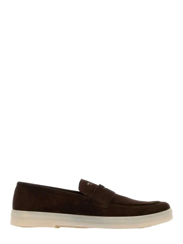 Prada Leather Loafers - Brown