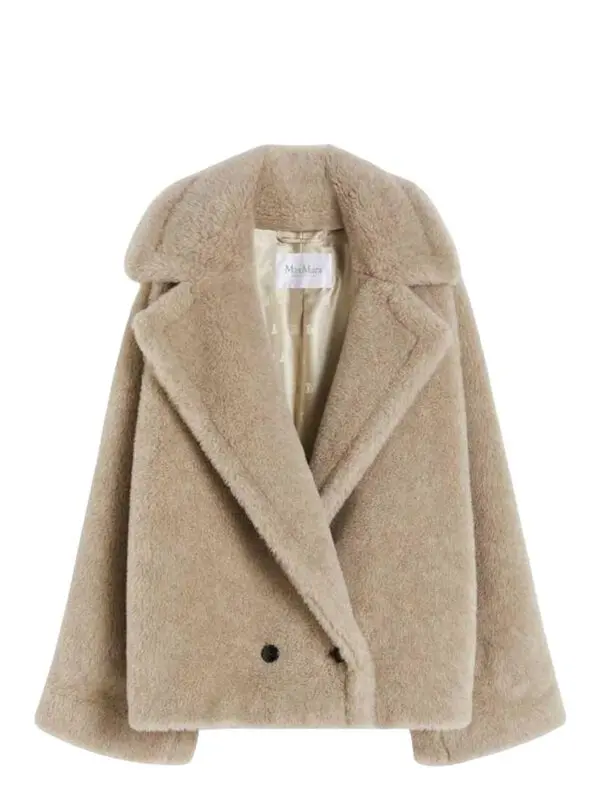 Max Mara Alpaca And Cashmere Teddy Coat Sand - Multicolor