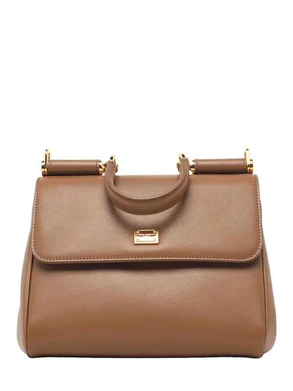 Dolce & Gabbana Small 'my Sicily' Leather Bag - Brown