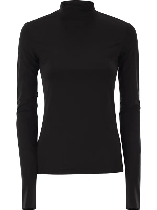 Sportmax Jersey Turtleneck Jumper - Black